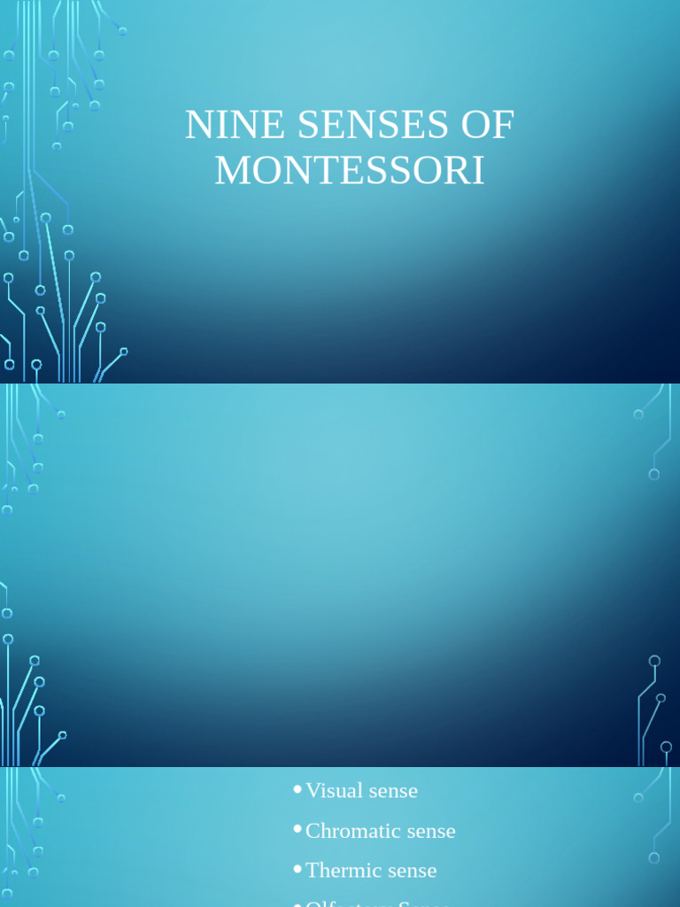 Nine Senses of Montessori | PDF