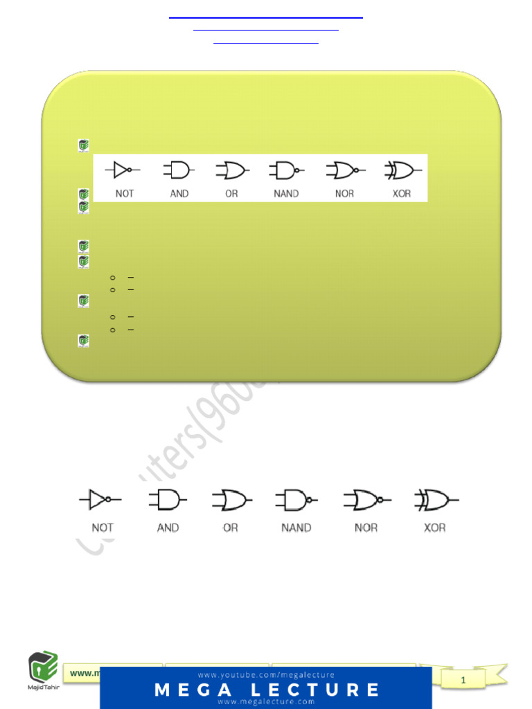 Logic Gates Logic Circuits Pdf Logic Gate Boolean Algebra