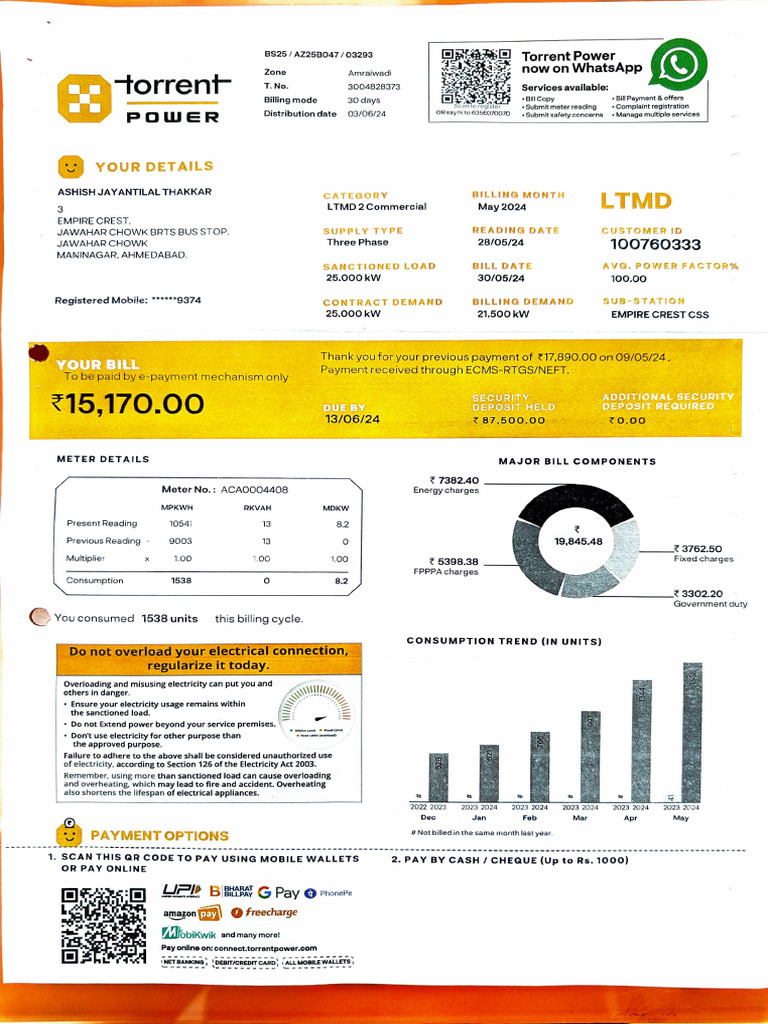 Light Bill | PDF | Payments