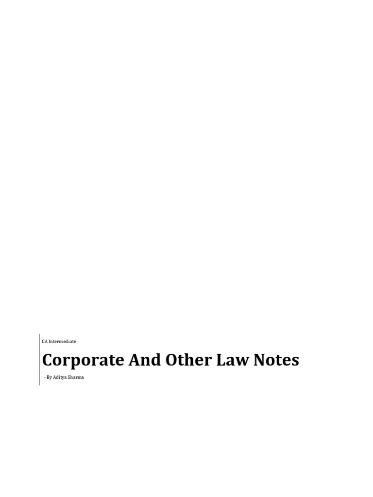 CAI Law Notes Module 2, by Rare Adii / Aditya Sharma | PDF | Dividend ... CAI Law Notes Module 2, by Rare Adii / Aditya Sharma | PDF | Dividend ...