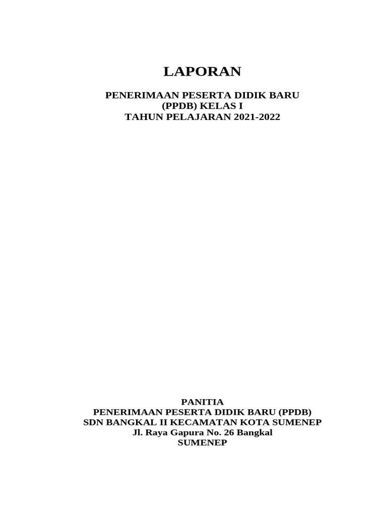 Pelaporan PPDB TP 2021-2022 100% | PDF