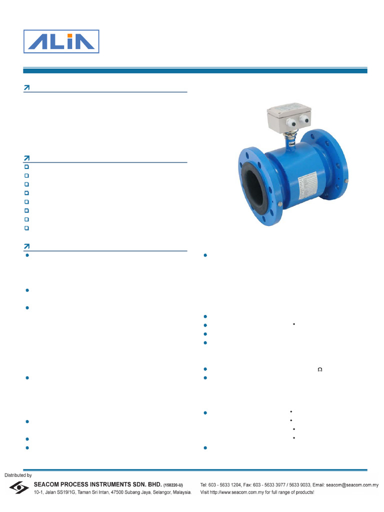 Alia Magnetic AMF900 | PDF | Flow Measurement | Stainless Steel