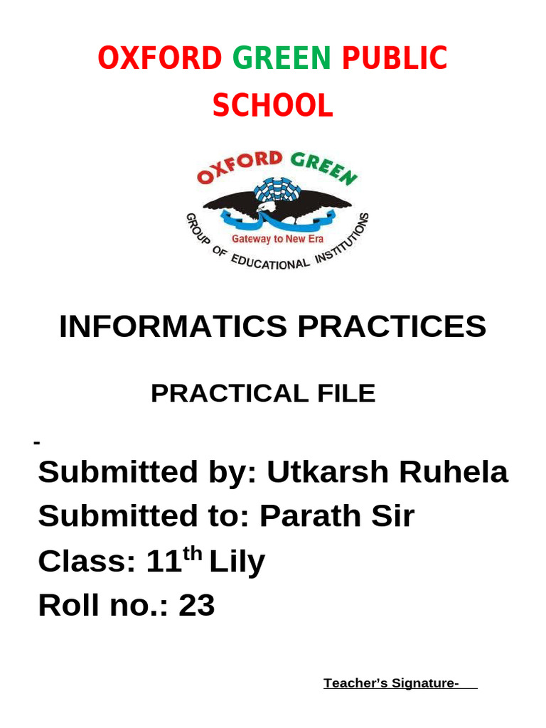 11th Grade Coding Projects | PDF