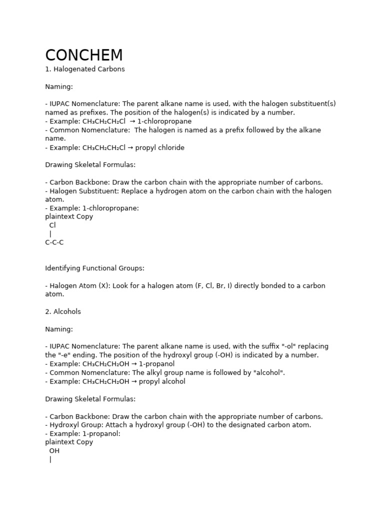 Conchem Reviewer | PDF | Carboxylic Acid | Functional Group