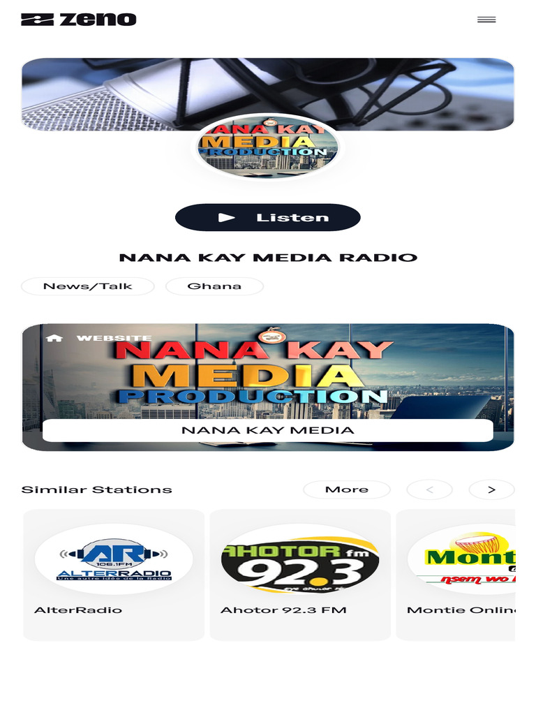 Listen To Nana Kay Media Radio Zeno - FM | PDF