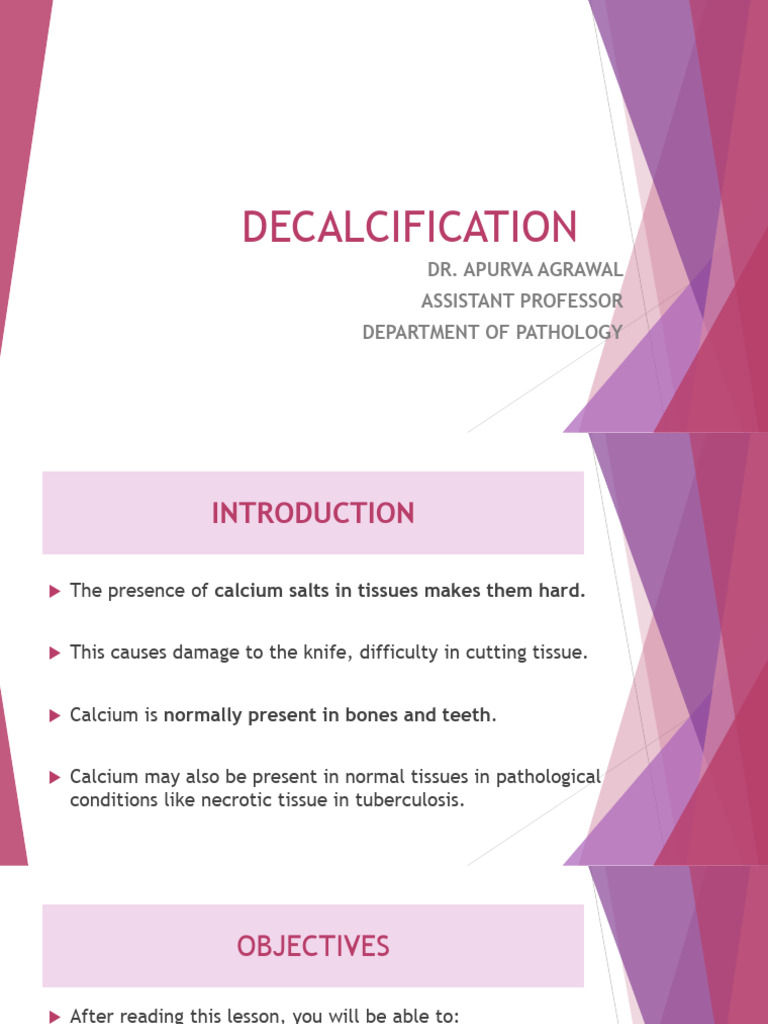 Decalcification | PDF | Ethylenediaminetetraacetic Acid | Fixation (Histology)