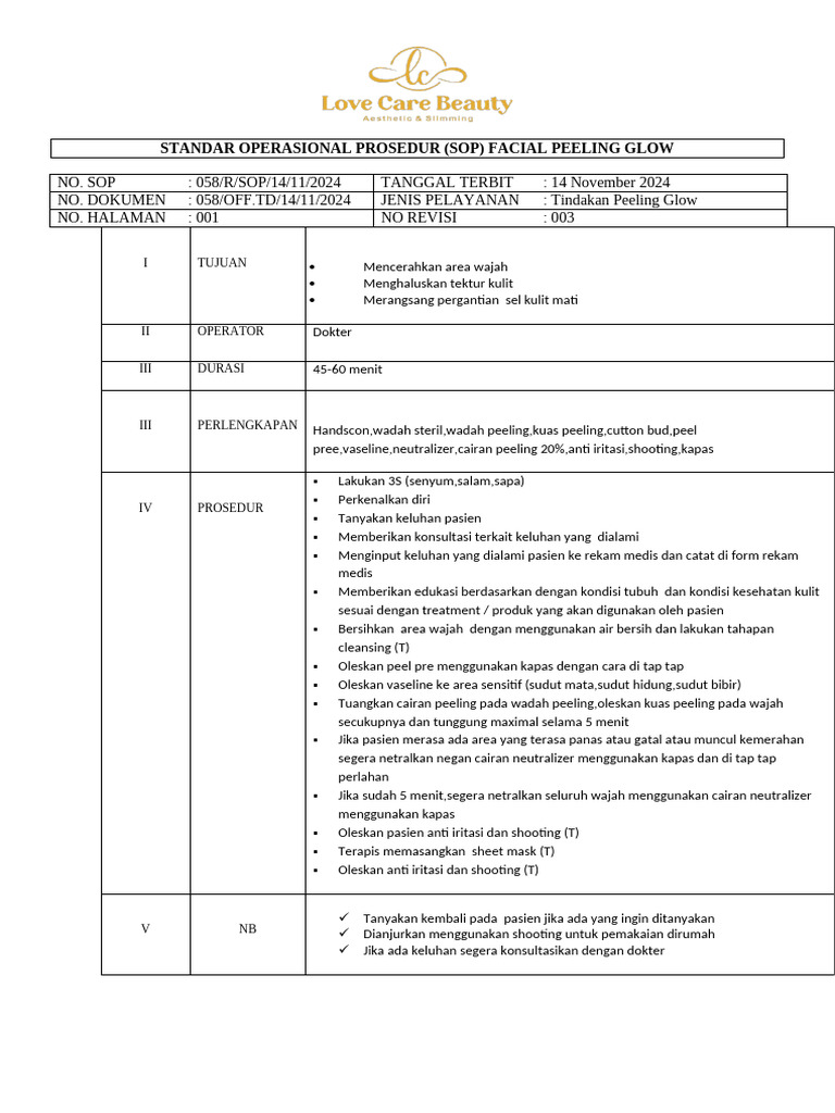 Facial Peeling | PDF