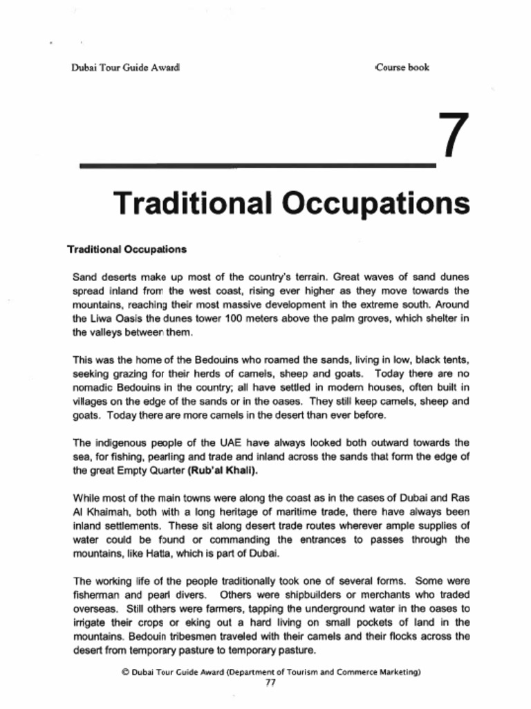 Traditional-Occupations 3 | PDF