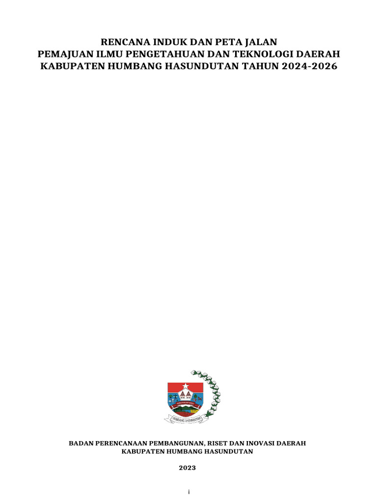 Daftar Isi Peta Jalan Humbahas | PDF