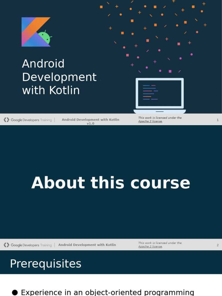 Introduction Android Development With Kotlin | PDF | Android (Operating System) | Mobile App