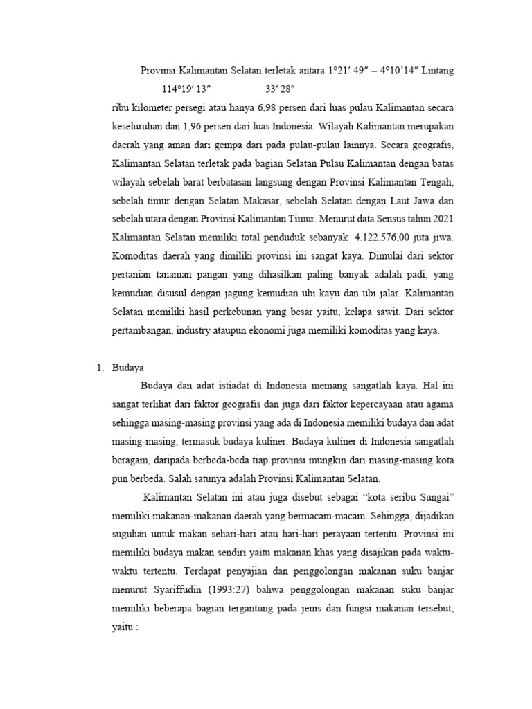 Kajian Kuliner Kalsel | PDF