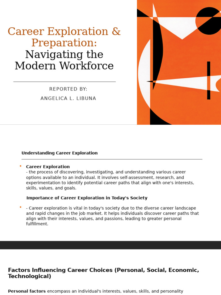 Career Exploration & Preparation - Libuna | PDF | Employment | Mental ...