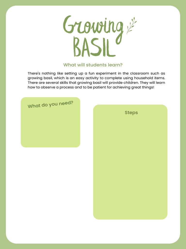 Growing Basil | PDF