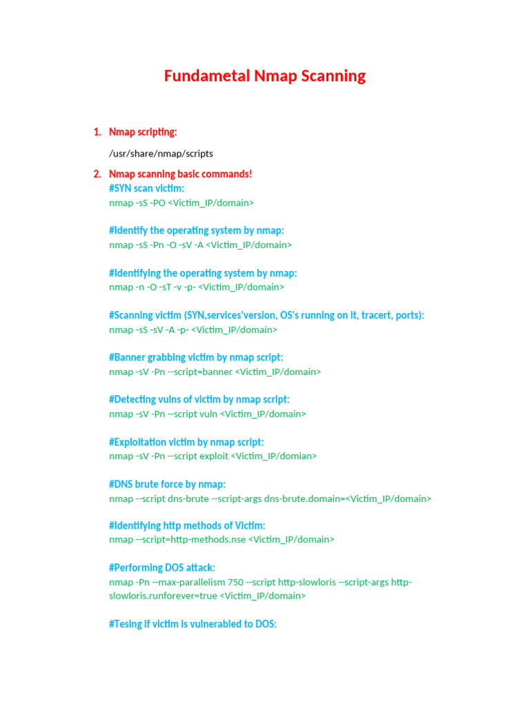 Fundametal Nmap Scanning | PDF | Computer Network Security | Secure Communication