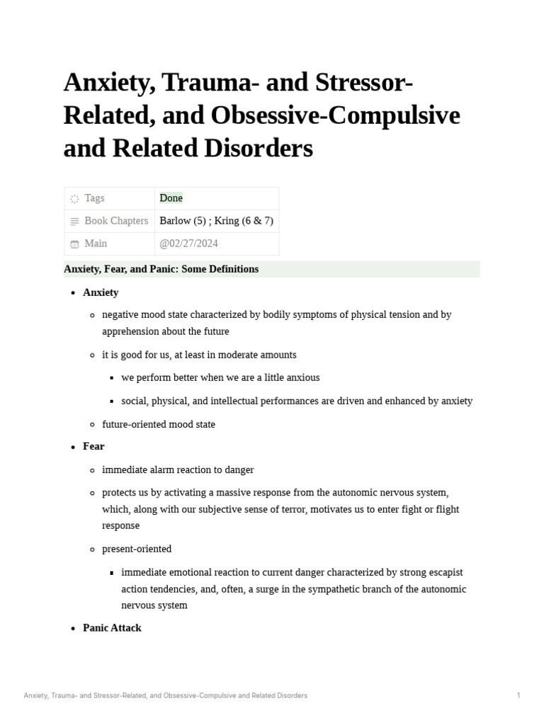Understanding Anxiety Disorders | PDF | Anxiety | Phobia