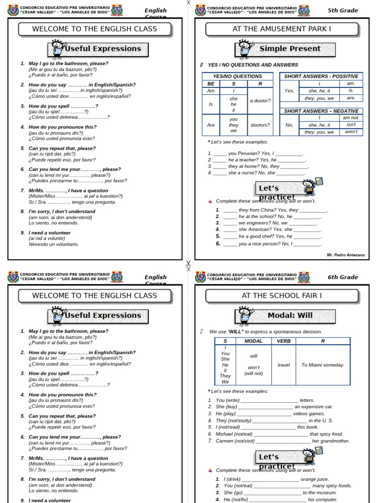 Expressions Utiles en Anglais et Espagnol | PDF | Linguistique