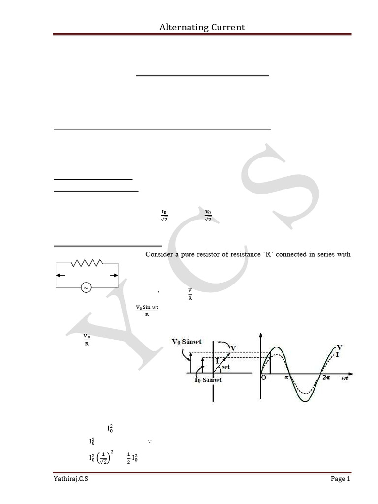 Chapter 7 Alternating Current | PDF | Inductor | Electrical Network