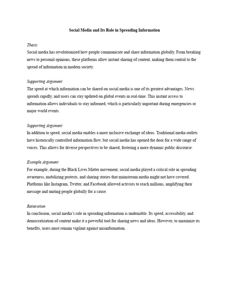 Social Media and Its Role in Spreading Information | PDF