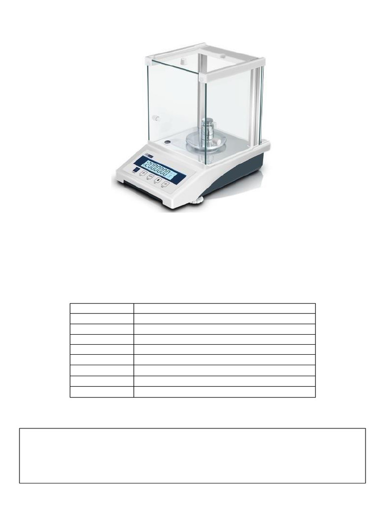 FA2204E Analytical Balance | PDF