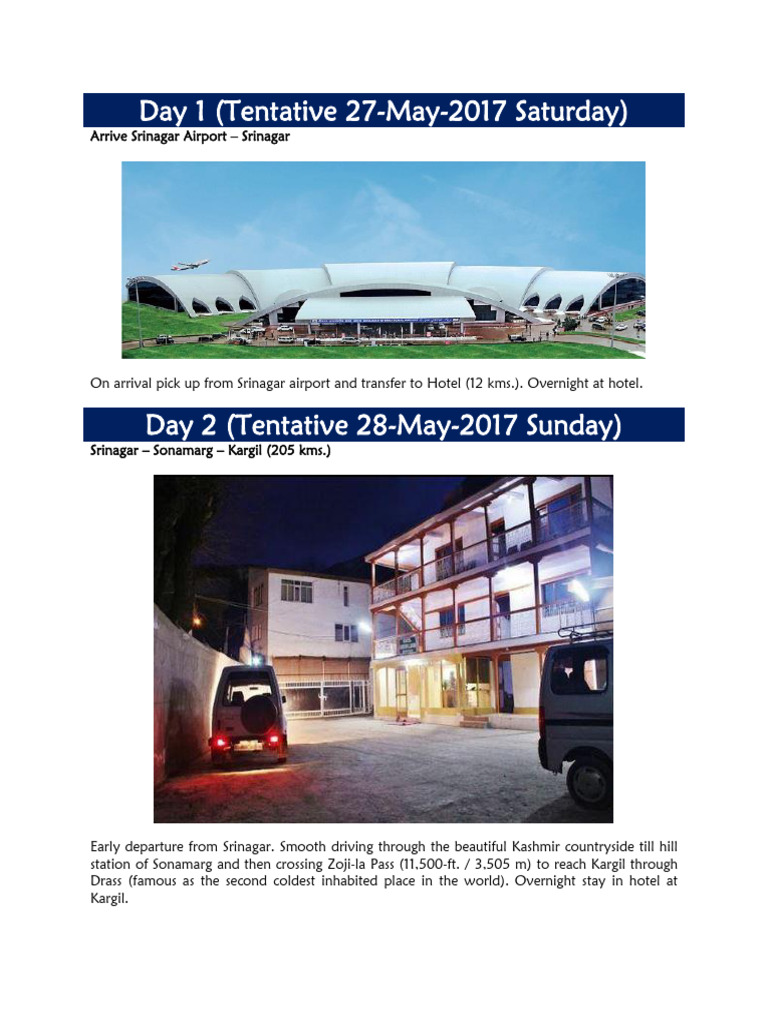 Ladakh TourPlan Accepted | PDF