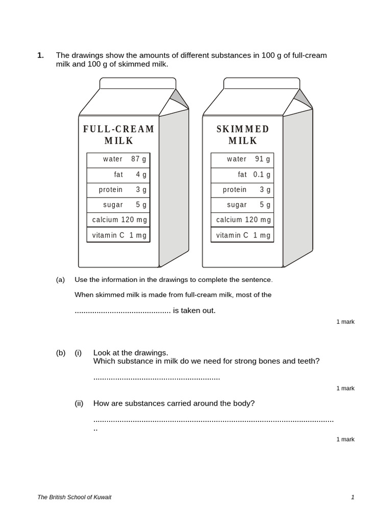 Milk Composition and Nutritional Insights | PDF | Small Intestine | Lung