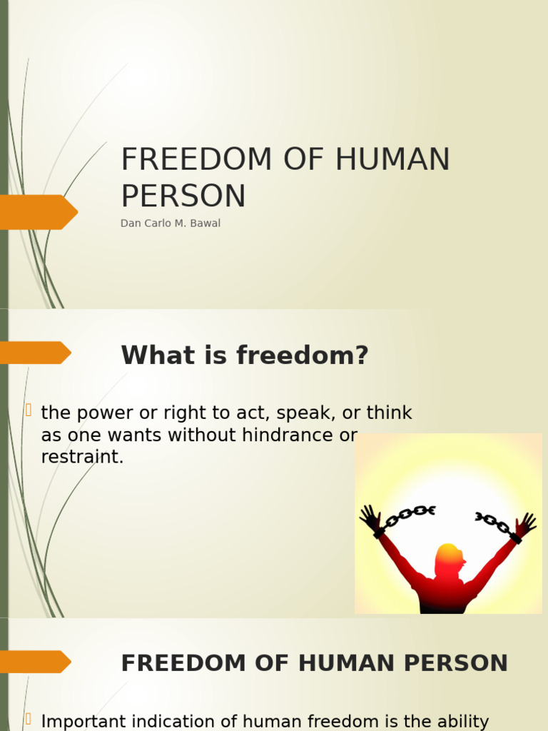 Freedom of Human Person 1 | PDF | Social Contract | Thomas Aquinas