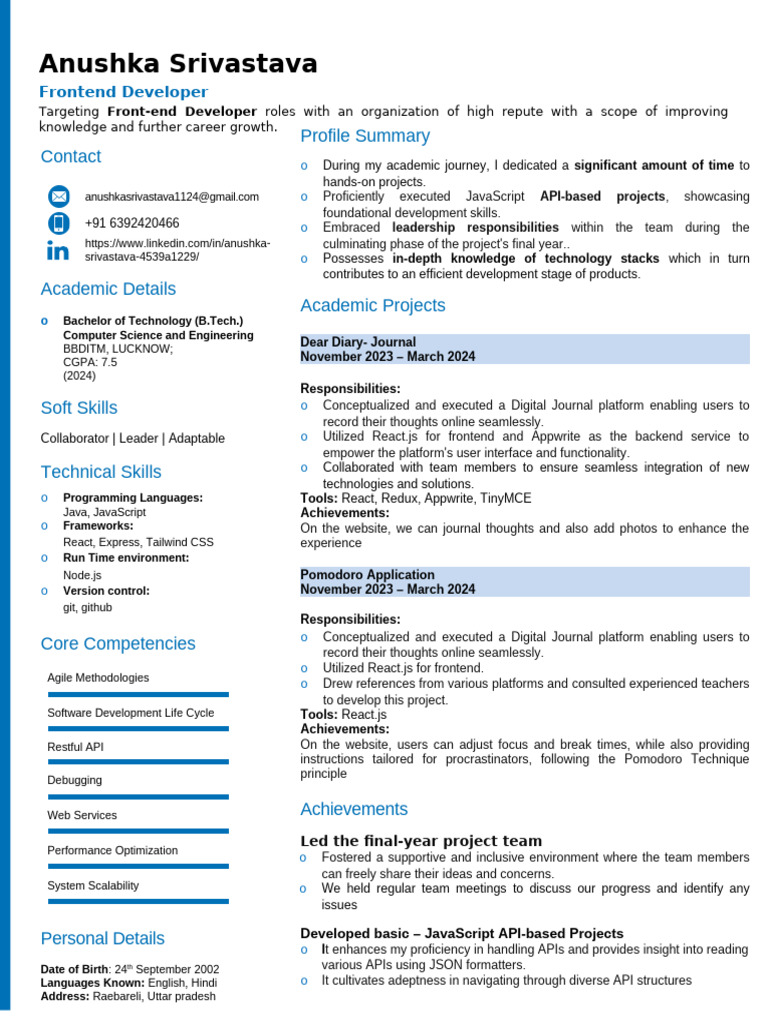 MyRESUME TEMPLETE | PDF | Java Script | Software Engineering