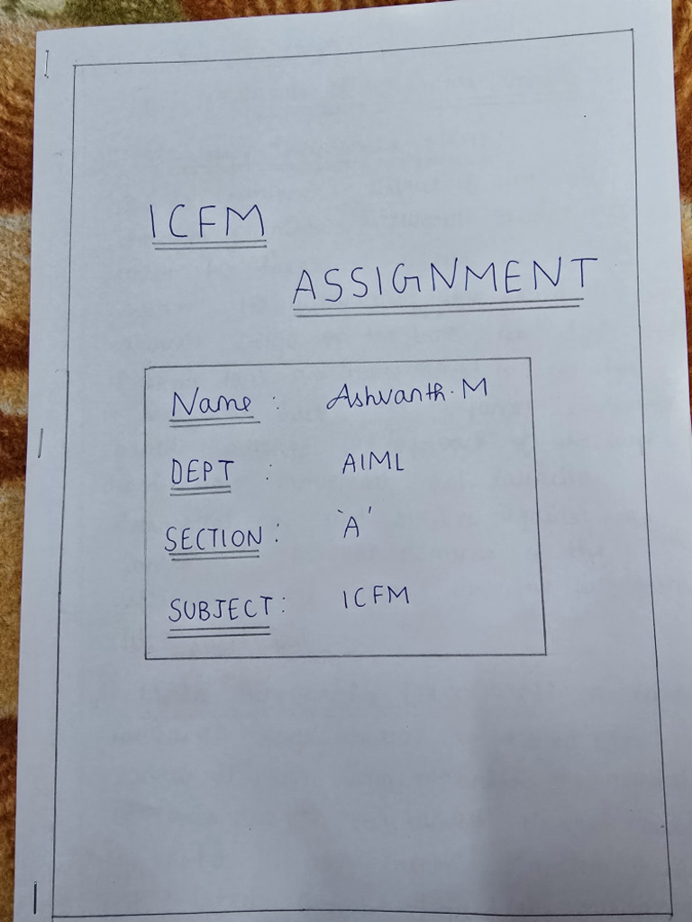 ICFM | PDF