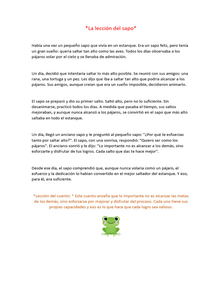 Leccion Del Sapo | PDF