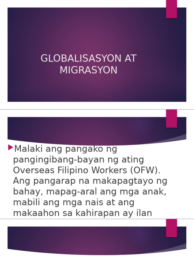 Globalisasyon at Migrasyon | PDF