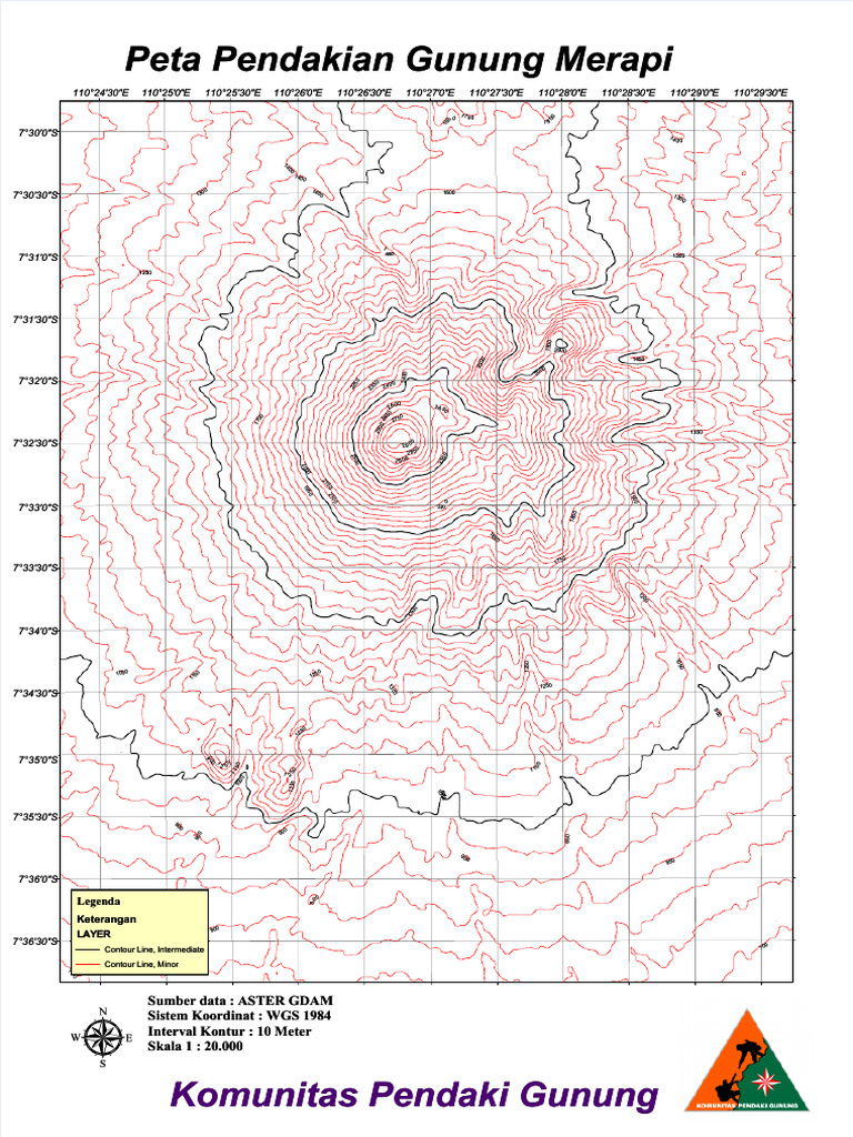 PDF Peta Topografi Gunung Merapi - Compress | PDF | Geographical Technology | Cartography