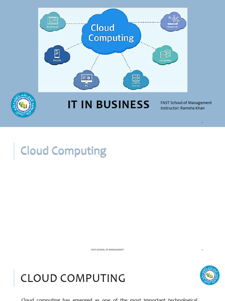 Cloud Computing Instructor Ramsha Khan | PDF | Cloud Computing | Software As A Service