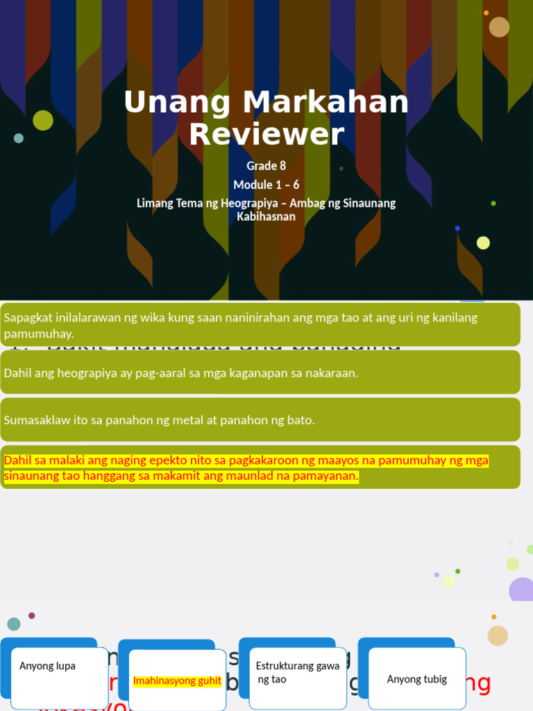 AP Unang Markahan Reviewer 1 EDITED Grade 8 | PDF