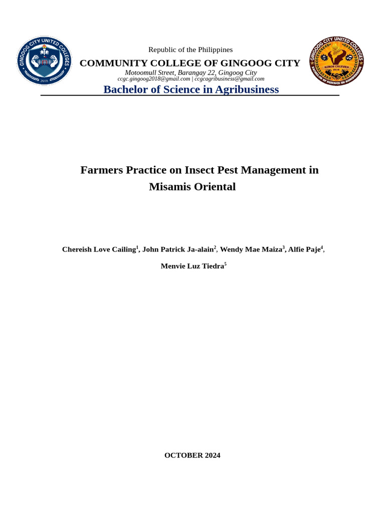 Ipm Case Study | PDF | Agriculture | Pest (Organism)
