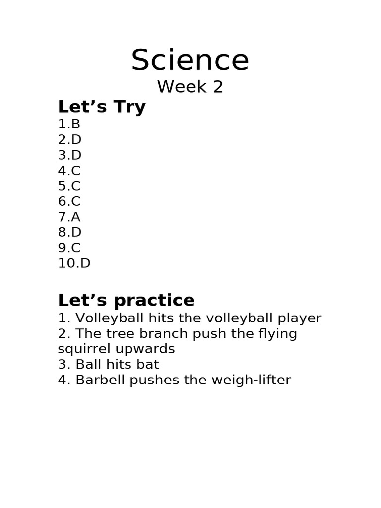 Science Week 2 | PDF