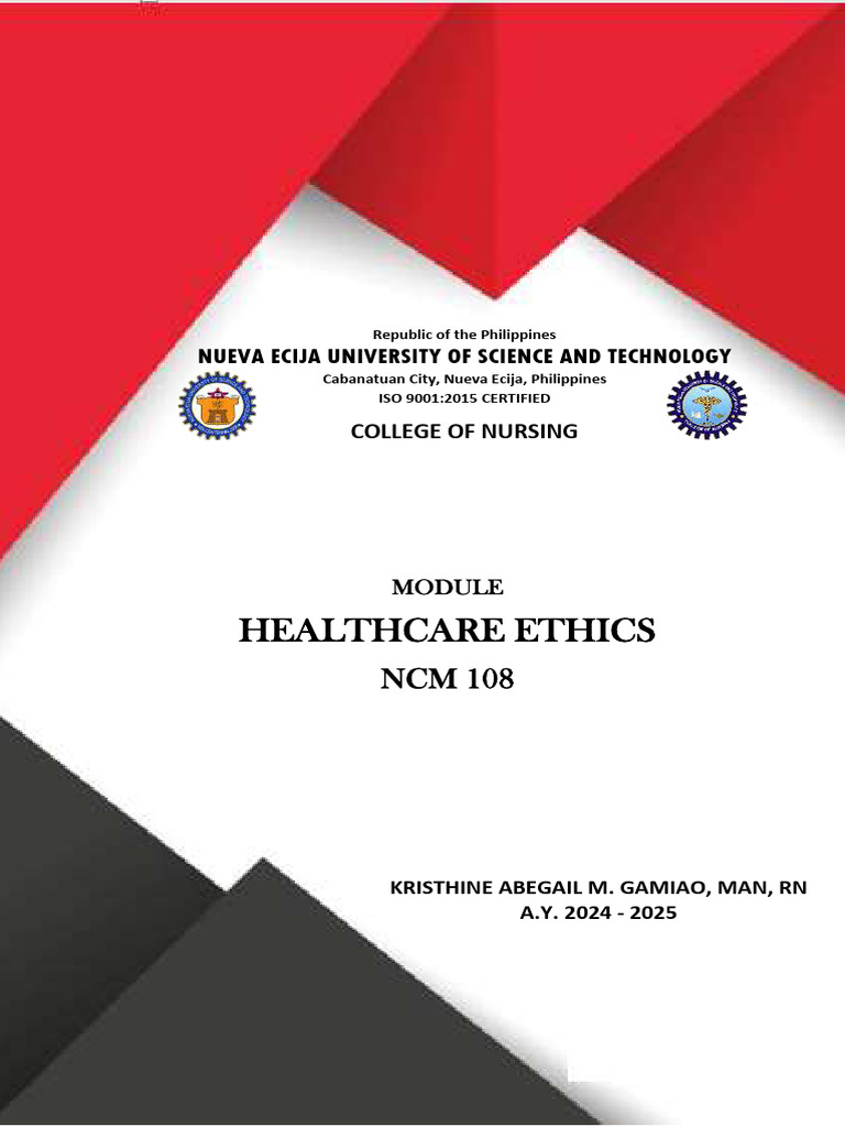 Health Care Ethics Module 2024 Pdf Informed Consent Virtue Ethics