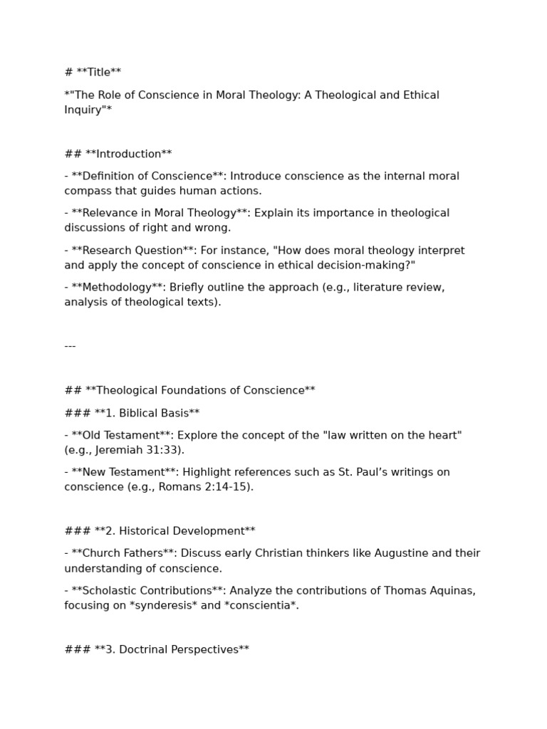 Conscience Framework | PDF | Conscience | Theology