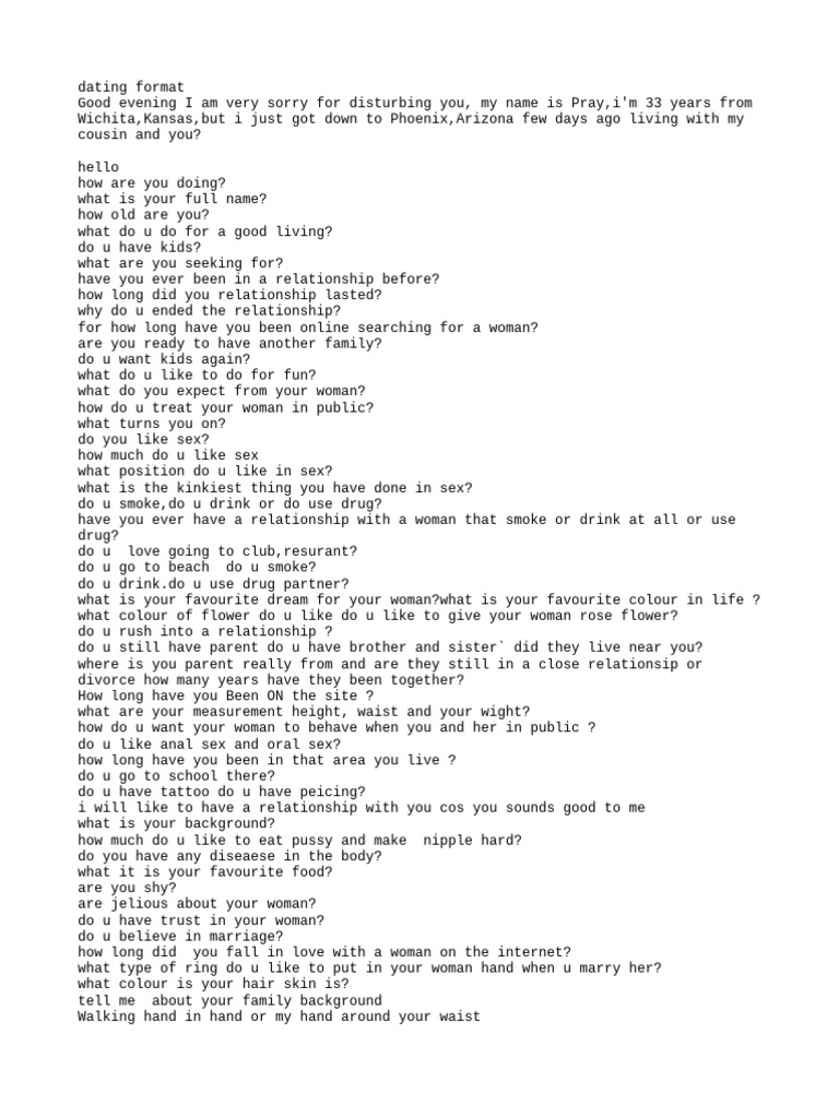 Dating Format 1 3 | PDF