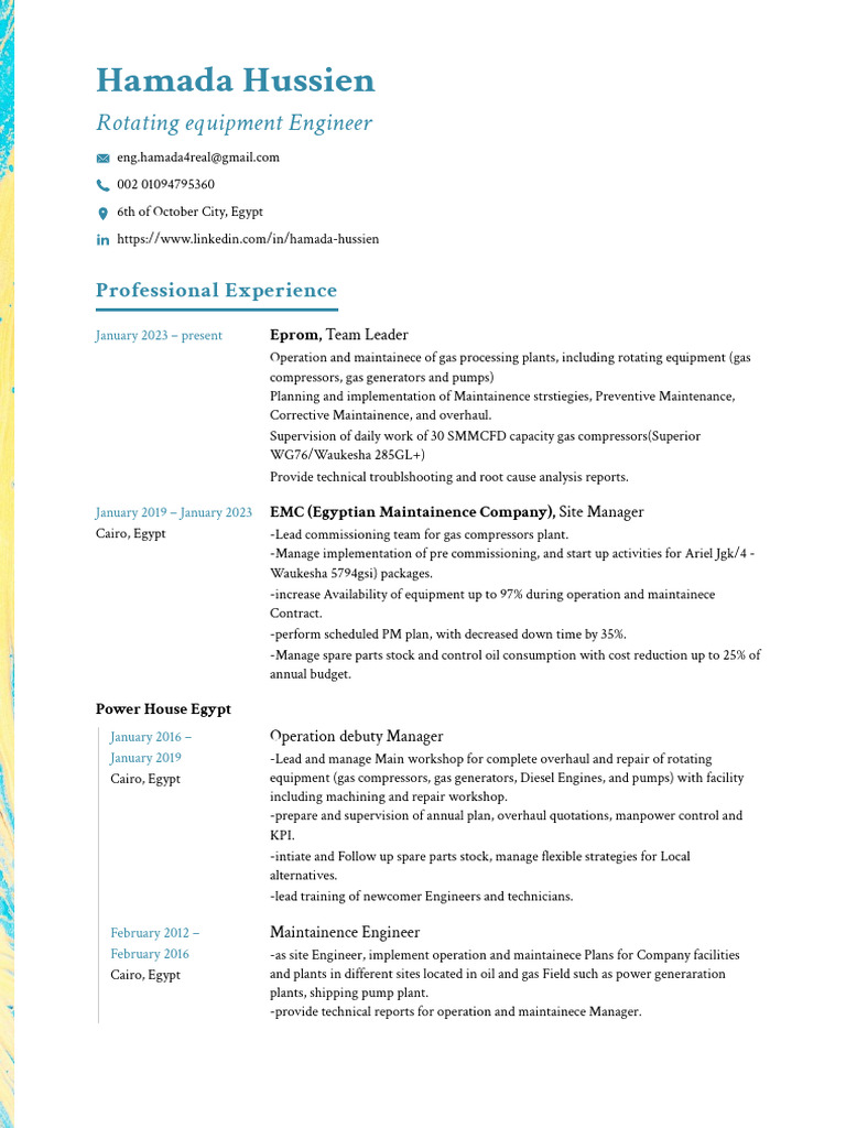 Hamada Hussien Resume | PDF