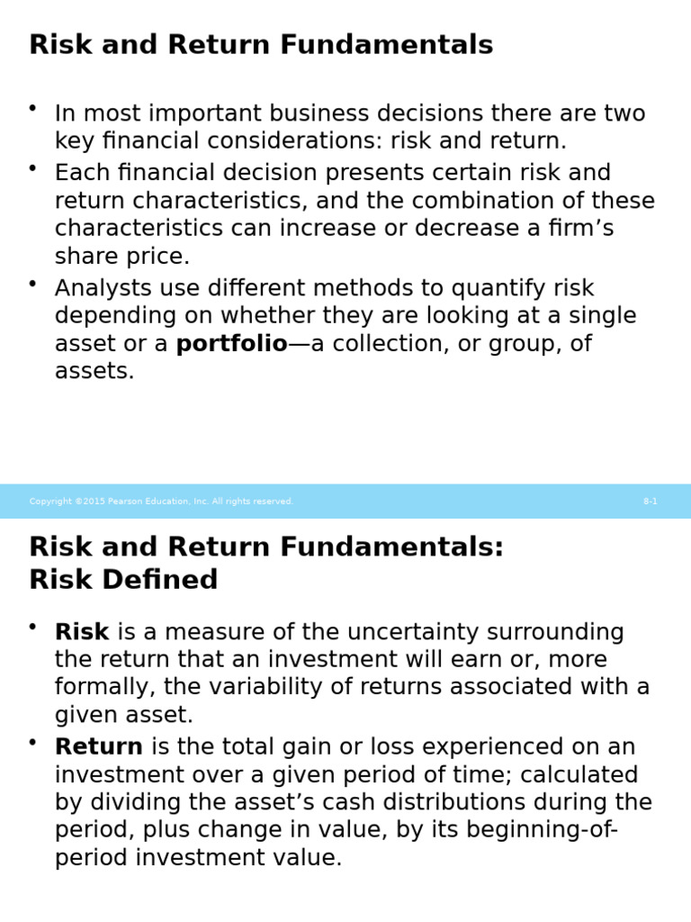 Understanding Risk and Return in Finance | PDF | Capital Asset Pricing ...