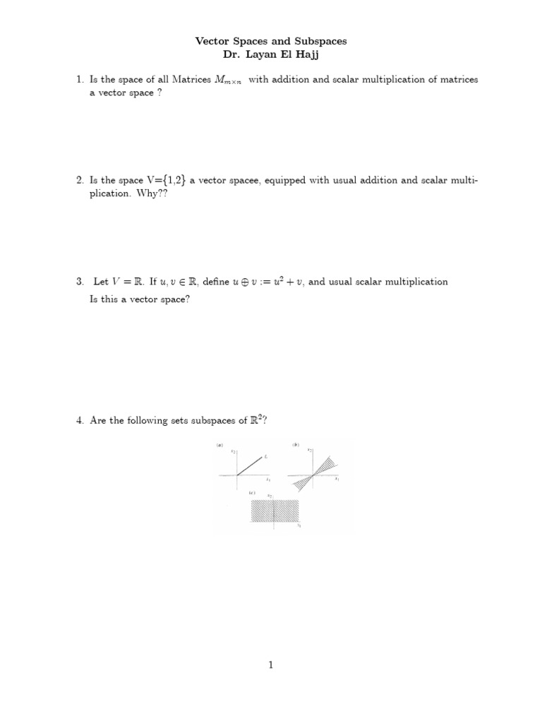 4 1-2 8VectorSpaces-subspaces | PDF | Linear Subspace | Vector Space
