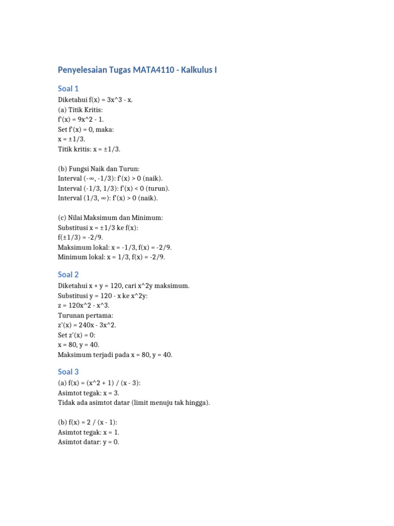 Penyelesaian Tugas MATA4110 Final Graphs | PDF