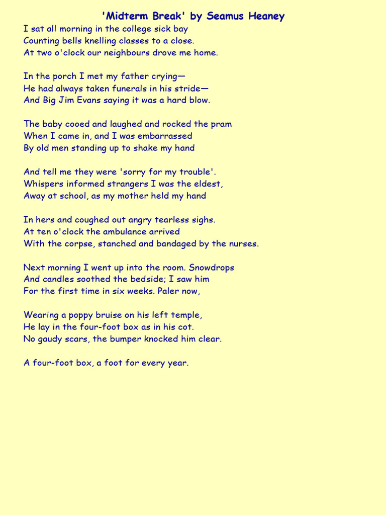 Seamus Heaney's Reflections on Loss | PDF