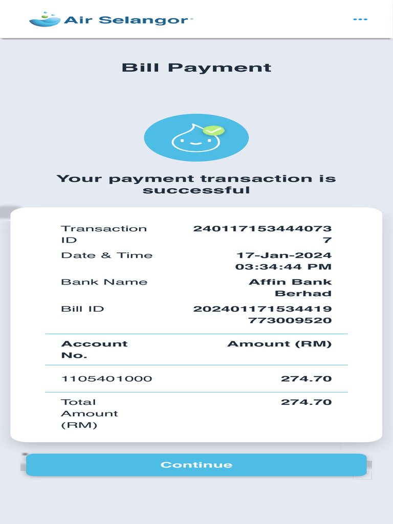 Successful Bill Payment Confirmation | PDF