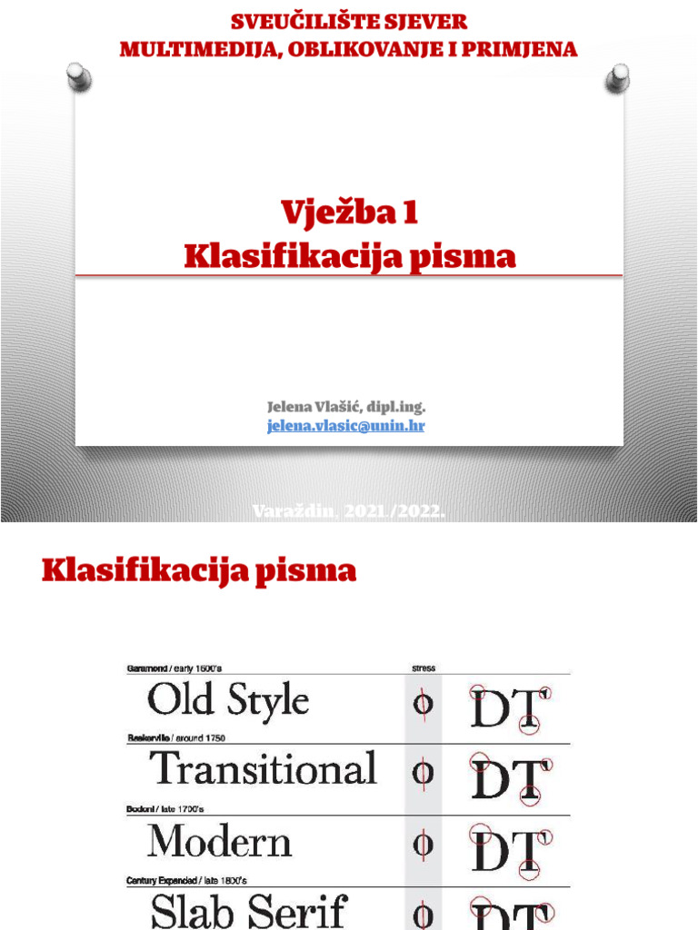 Vježbe 1 - Klasifikacija Pisma | PDF