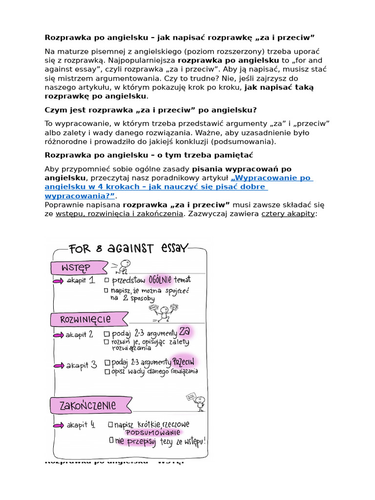 Rozprawka Po Angielsku | PDF