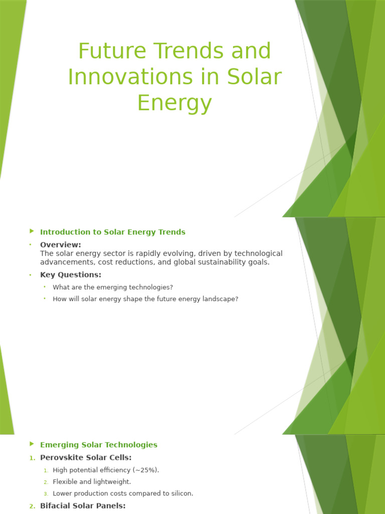 Innovations Shaping Solar Energy Future | PDF | Solar Power | Photovoltaics