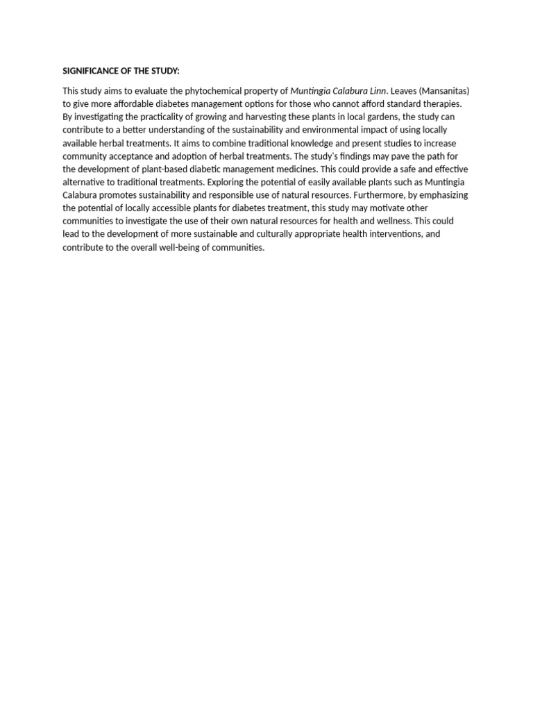 Significance of The Study Edited | PDF