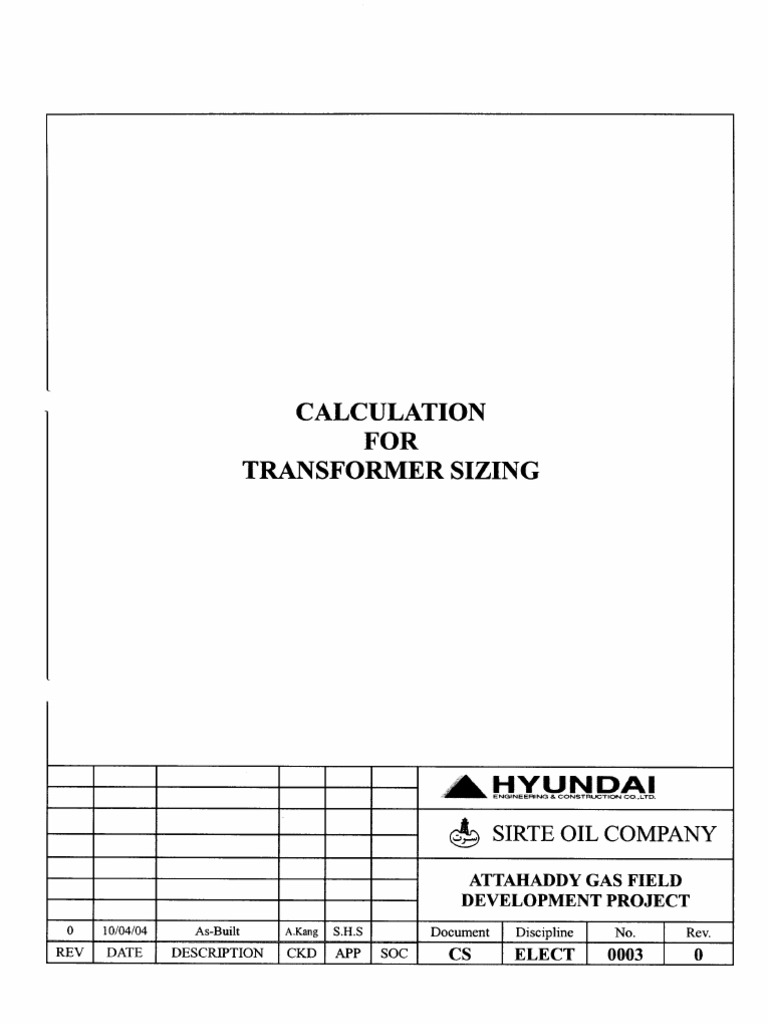 Engineering: Transformer Sizing | PDF
