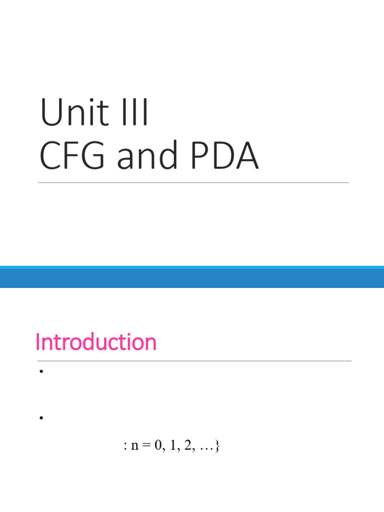 Unit III 1.CFG Introduction Veltech | PDF | Language Mechanics | Mathematical Logic